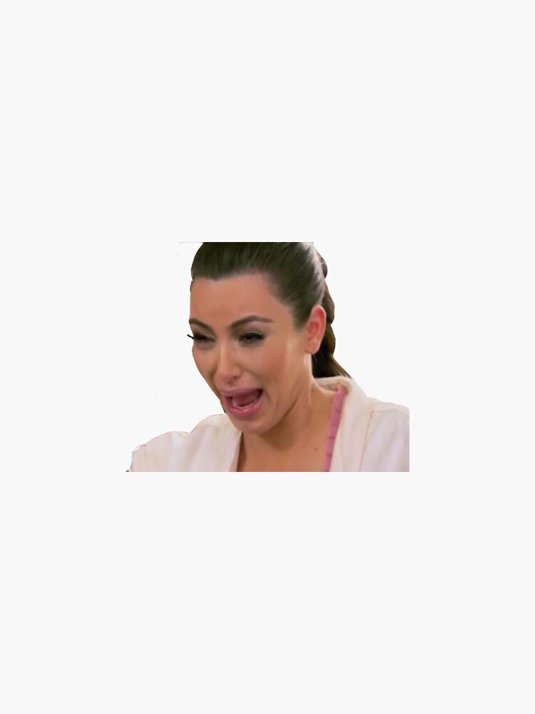 "Kim K Crying Face" Sticker for Sale by 24simple | Redbubble