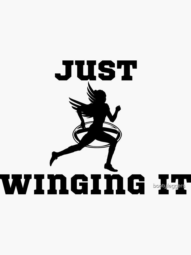 "Just Winging It" Sticker for Sale by bootyleggers | Redbubble