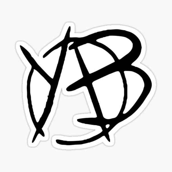 "yb black logo" Sticker for Sale by PaulCAldana | Redbubble
