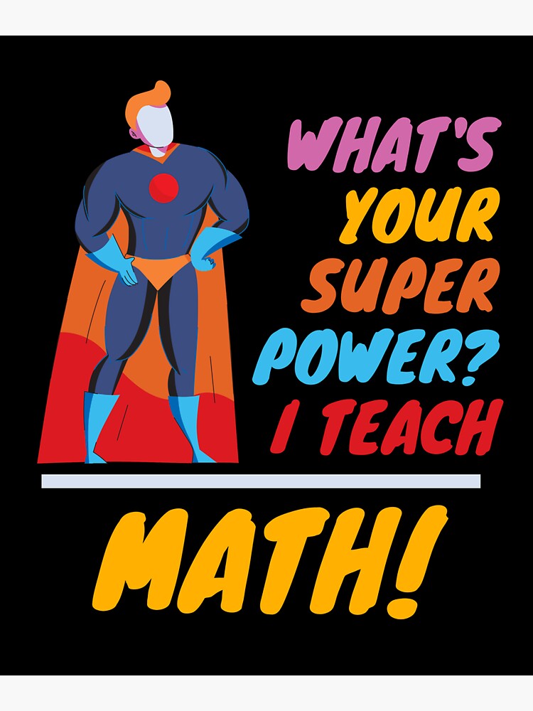 "Math Teacher Superhero Design" Sticker for Sale by myspookycuties ...
