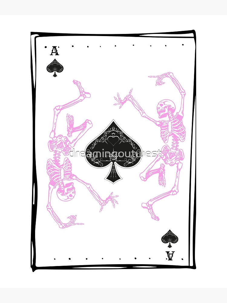 "Pastel pink gothic ace of spades card " Poster for Sale by ...