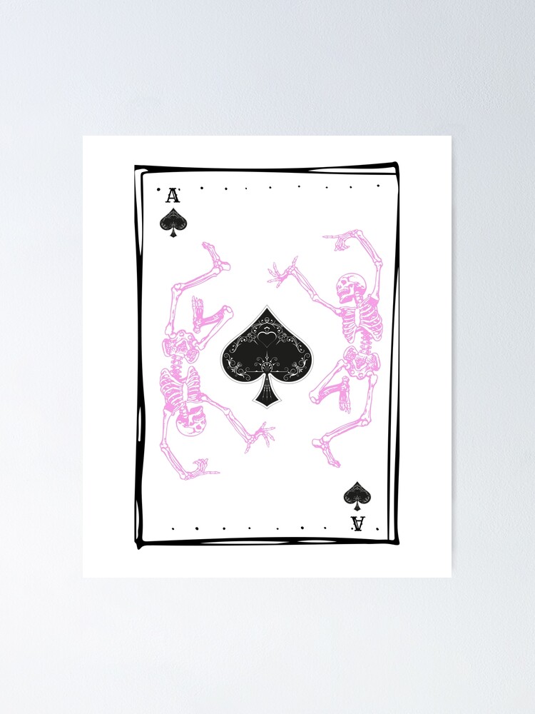"Pastel pink gothic ace of spades card " Poster for Sale by ...
