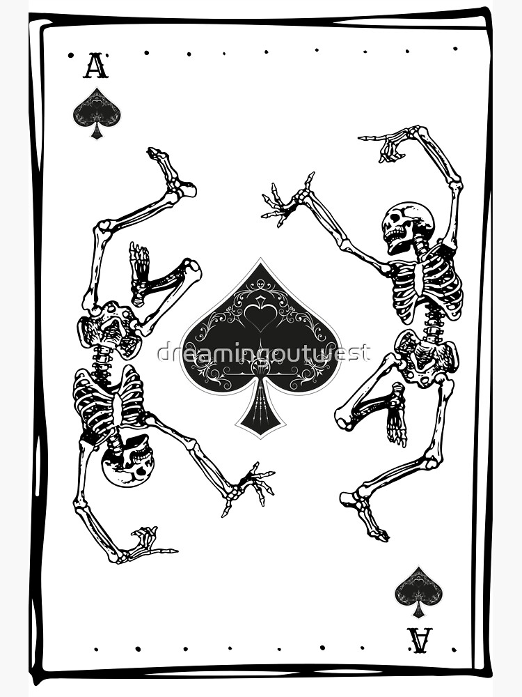 "Gothic ace of spades card " Sticker for Sale by dreamingoutwest ...