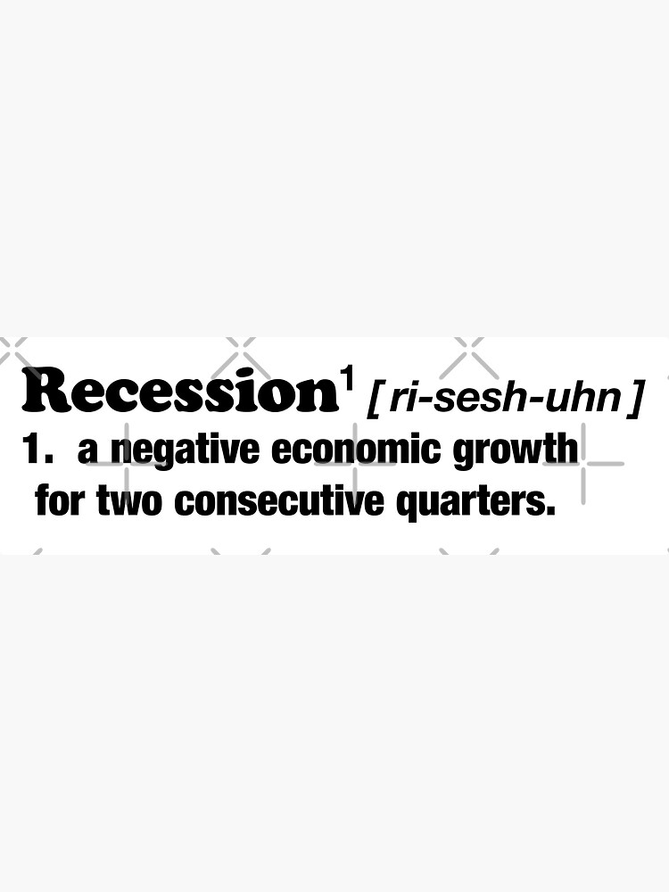 "Recession Definition - Political Economic Wall Street" Sticker for ...