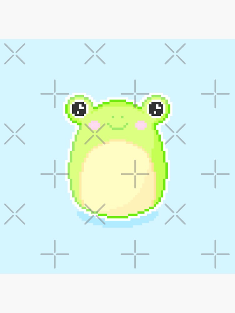 "Pixel Frog Squishmallow " Sticker for Sale by summarineu | Redbubble
