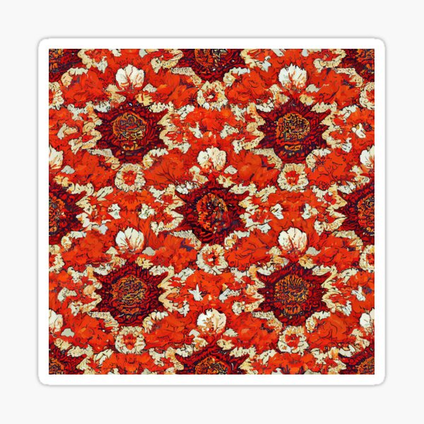 "Floral seamless pattern with carpet texture" Sticker for Sale by ...