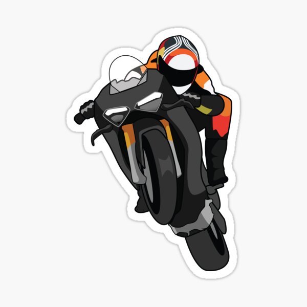 "Ducati wheelie" Sticker by MotorcycleLove | Redbubble