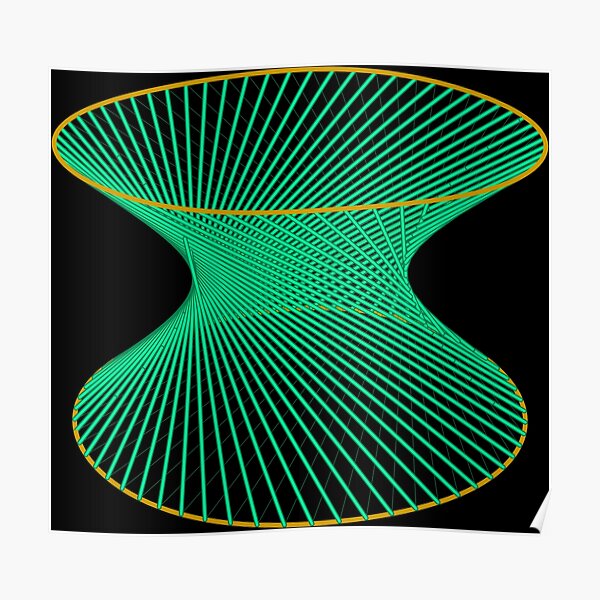 "Ruled hyperboloid" Poster for Sale by complex-geom | Redbubble