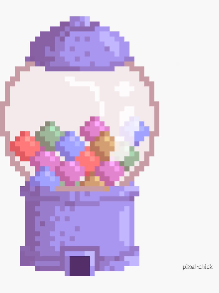 "Pixel Gumball Machine" Sticker for Sale by pixel-chick | Redbubble
