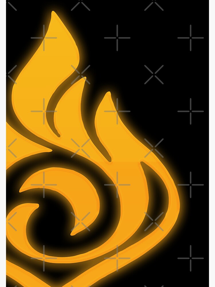 Cuaderno de espiral «Genshin Impact Símbolo Elemento Fuego Pyro Natlan ...