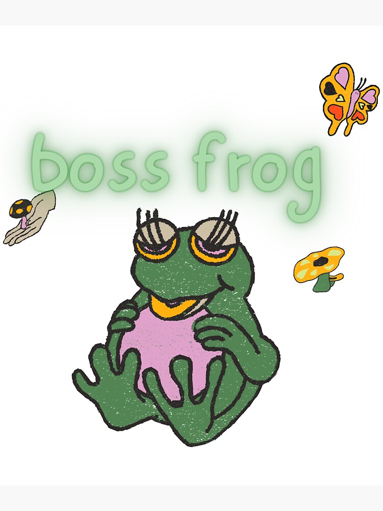 "screaming frog cute frog with bubbles - " Sticker for Sale by artist ...