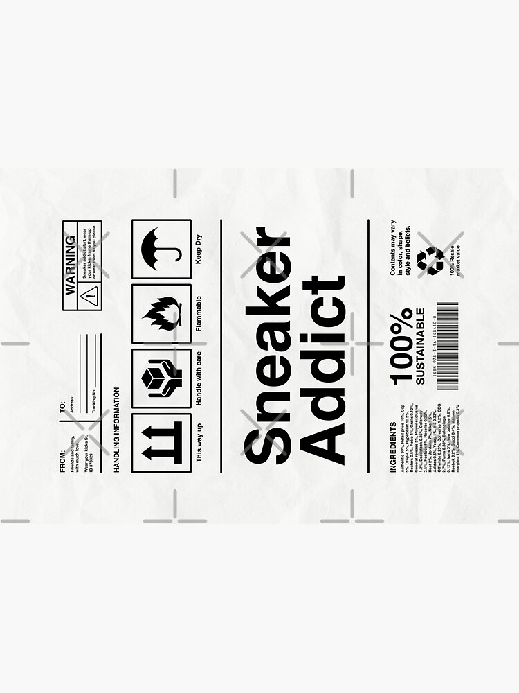 "Sneaker Addict Packaging Slip Sneaker Head Hype" Sticker for Sale by ...