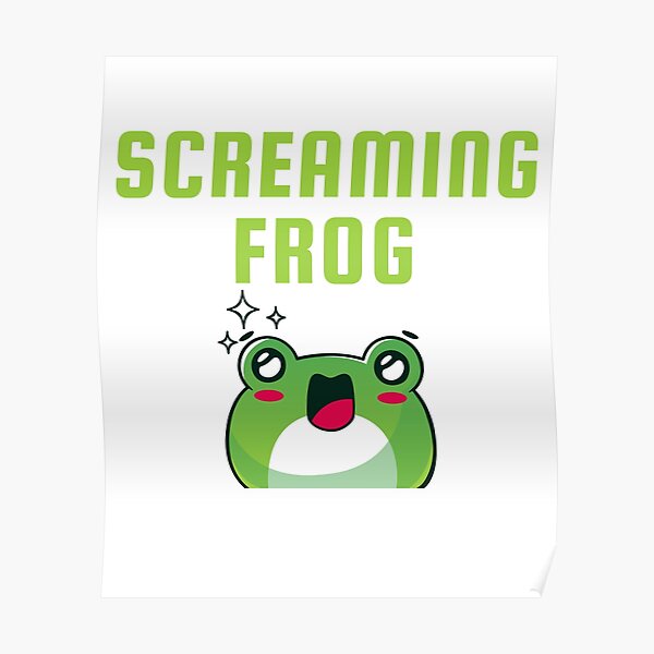 "screaming frog cute frog - " Poster for Sale by artist-fs | Redbubble