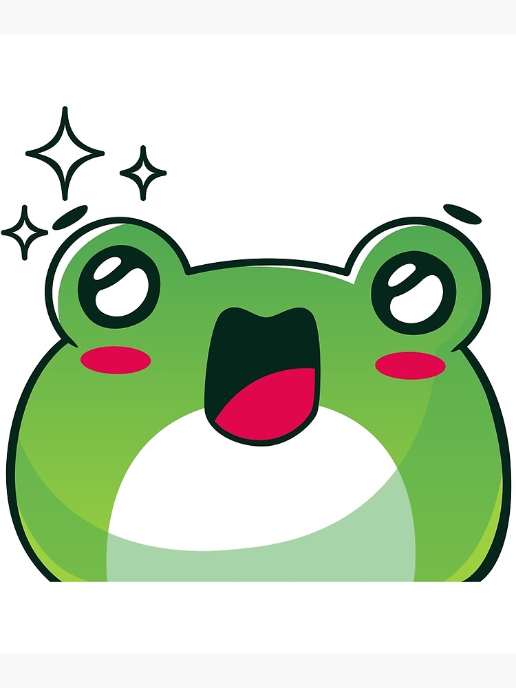 "cute frog screaming frog - " Poster for Sale by artist-fs | Redbubble