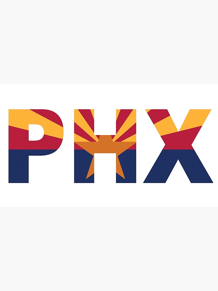 "PHX - Phoenix, Arizona | Airport Code & Flag" Poster for Sale by ...