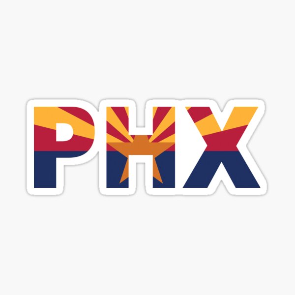 "PHX - Phoenix, Arizona | Airport Code & Flag" Sticker for Sale by ...