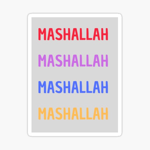 "mashallah" Sticker for Sale by Beauty-look | Redbubble