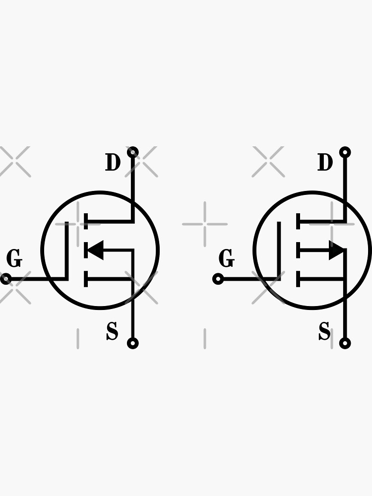 "Mosfet Symbol" Sticker for Sale by ScienceCorner | Redbubble