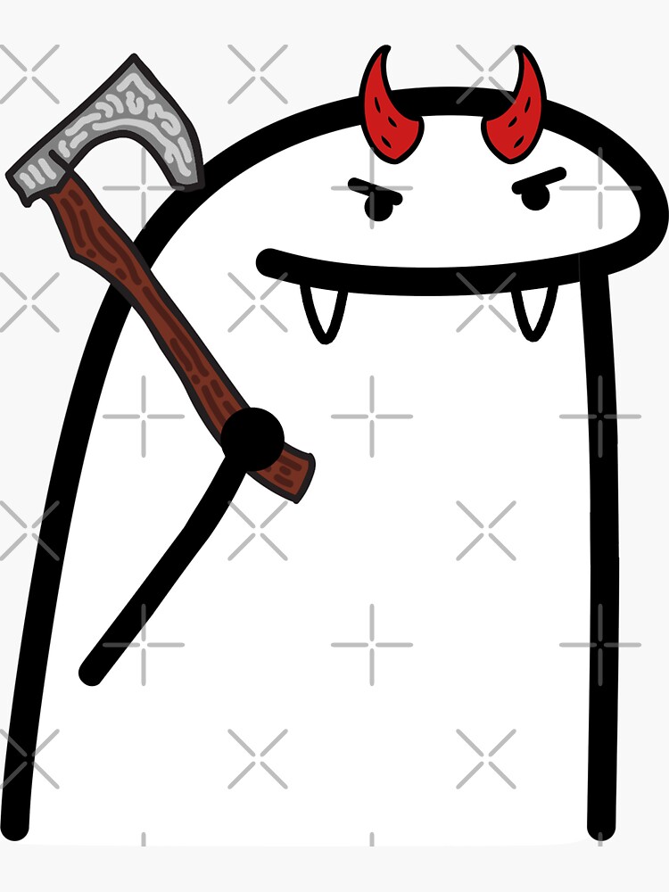 Pegatina «Halloween Vampire Flork con hacha meme pegatinas» de ...