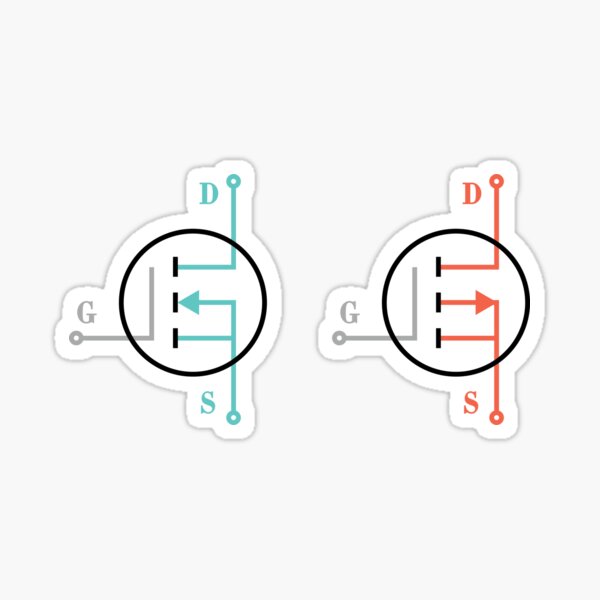 "Mosfet Symbol" Sticker for Sale by ScienceCorner | Redbubble