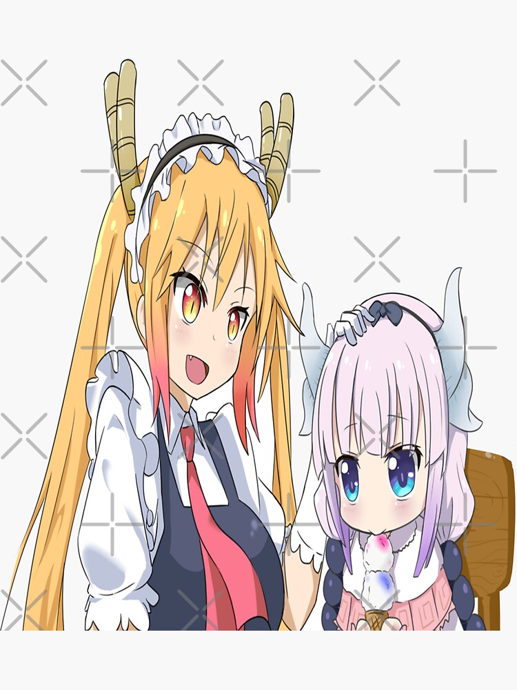 " Kanna Kamui & Tooru | Kobayashi-san Chi no Maid Dragon" Sticker for ...