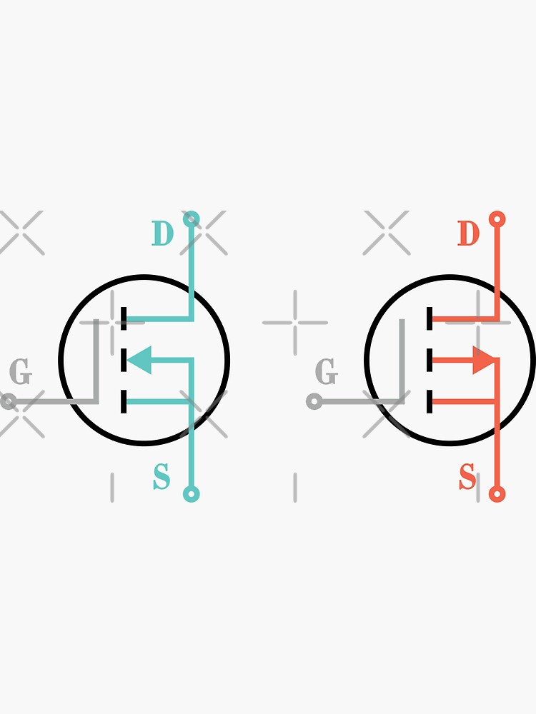 "Mosfet Symbol" Sticker for Sale by ScienceCorner | Redbubble