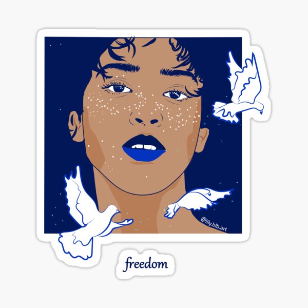 "Black Magic | Freedom" Sticker for Sale by Lily-Bell | Redbubble