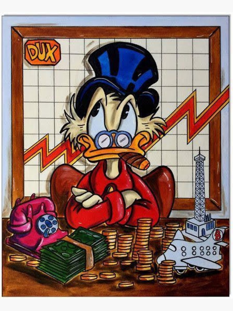 "Scrooge McDuck" Sticker for Sale by GEK-NERD | Redbubble