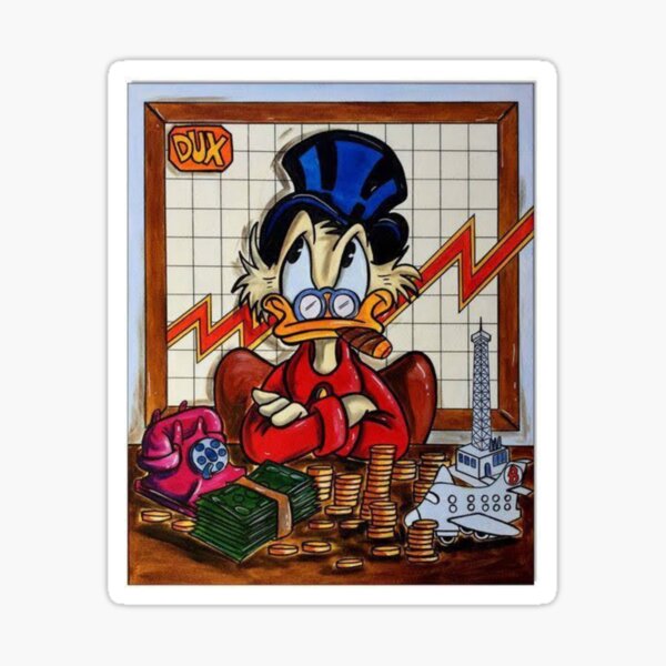 "Scrooge McDuck" Sticker for Sale by GEK-NERD | Redbubble
