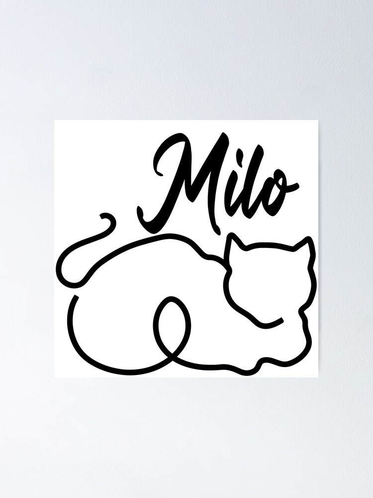 "Milo My Cat One line drawing Cats Milo" Poster for Sale by Tonytops ...