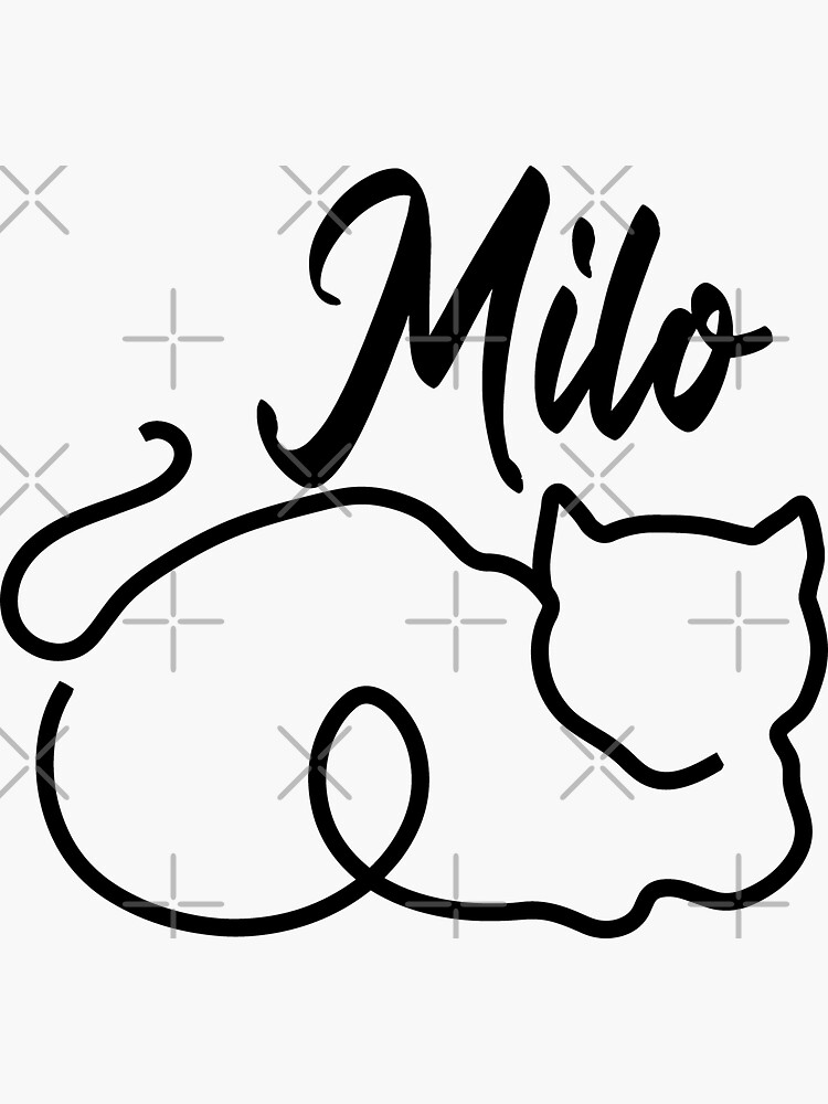 "Milo My Cat One line drawing Cats Milo" Sticker for Sale by Tonytops ...