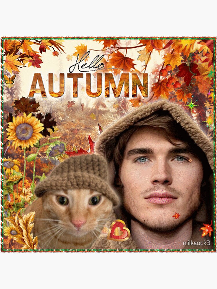 "Jschlatt Jambo Hello Autumn Gif Still" Sticker for Sale by milksock3 ...