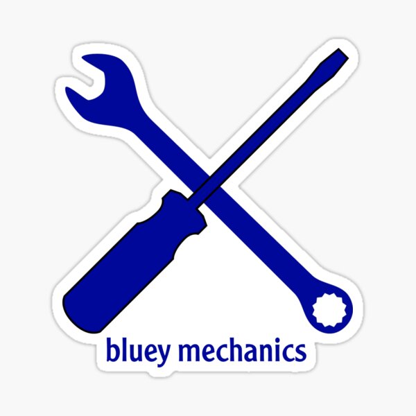 "bluey mechanics" Sticker for Sale by stalin-LB | Redbubble