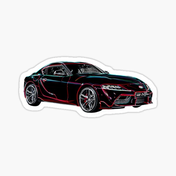 Pegatina «Toyota Supra MK5 estilo neón» de Smithleek | Redbubble