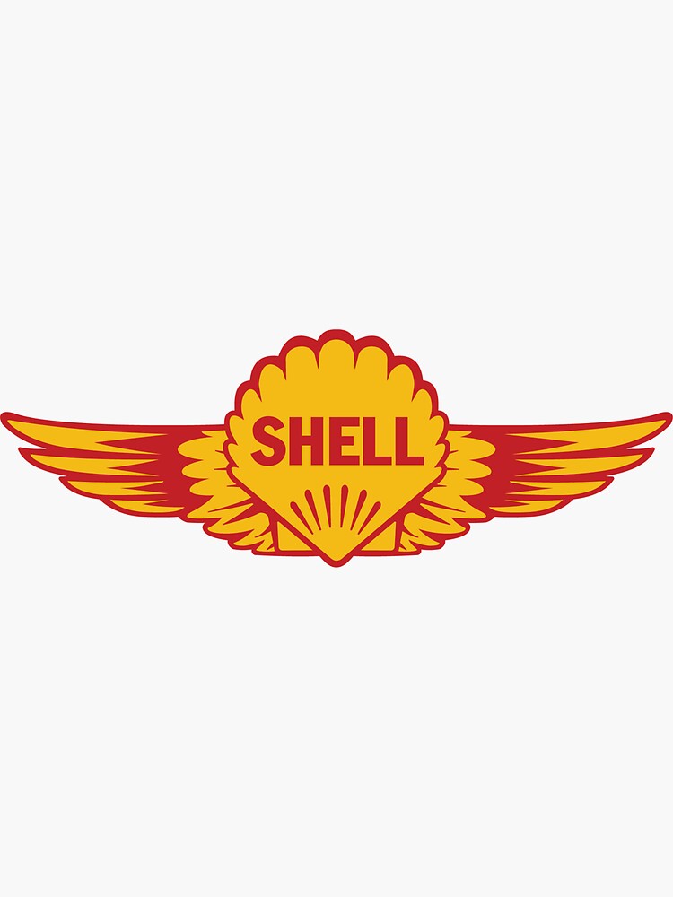 "Vintage Shell Oil Sponsorship Logo" Sticker for Sale by metamerphosis ...