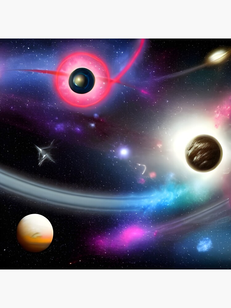 "The infinite big colorful universe. Planets, stars, meteorites in our ...