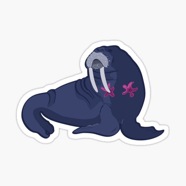 "Mermaid Walrus" Sticker for Sale by hemlockheals | Redbubble