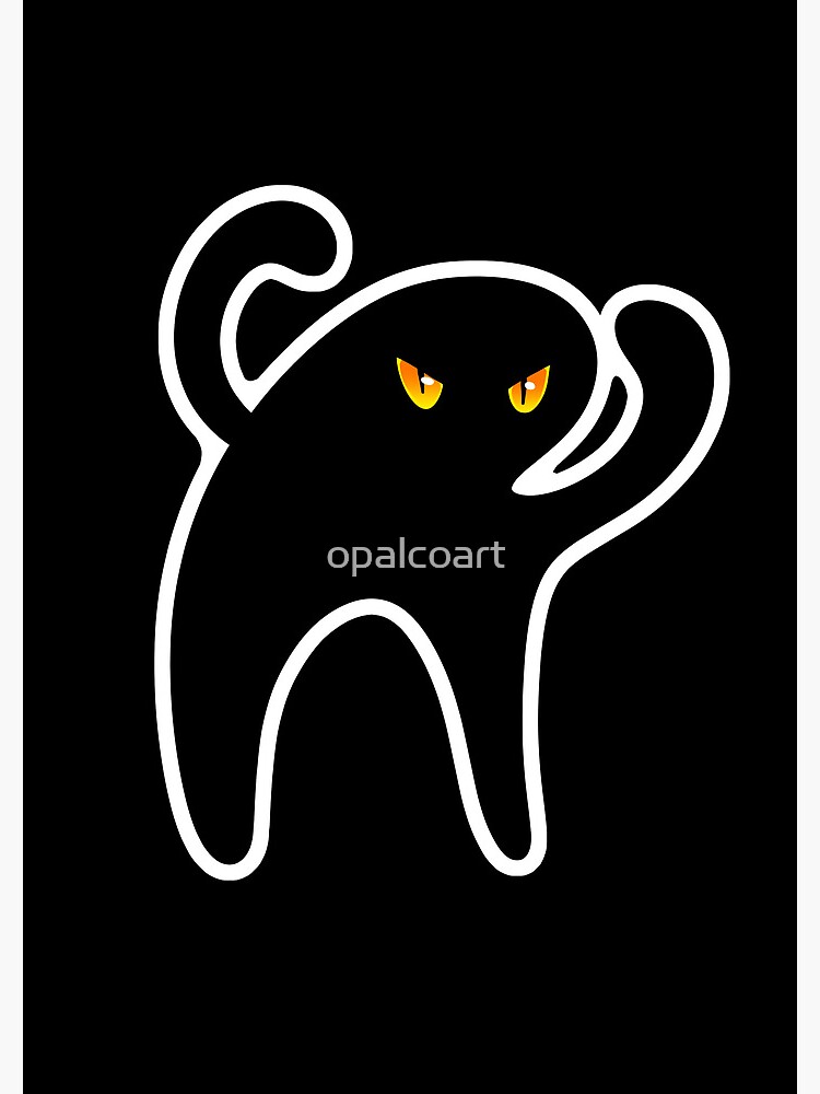 "Cursed Black Cat Meme" Spiral Notebook for Sale by opalcoart | Redbubble