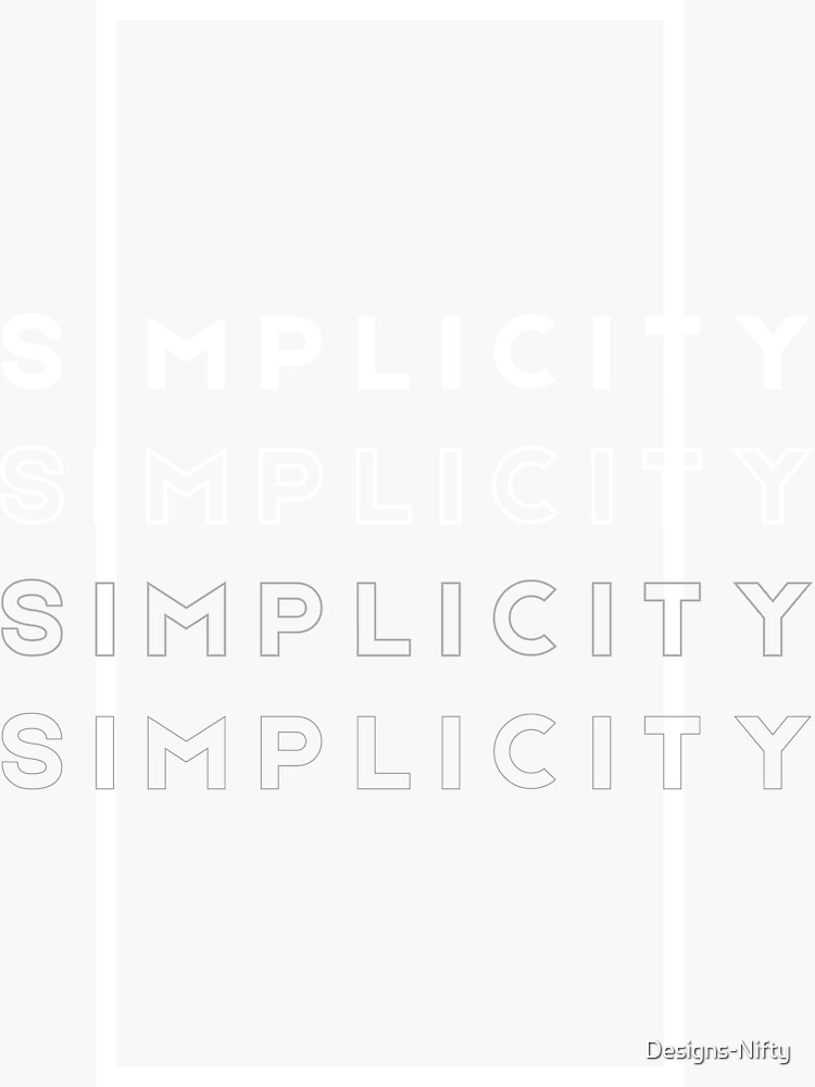 "Simplicity | Simple | Lettering" Sticker for Sale by Designs-Nifty ...