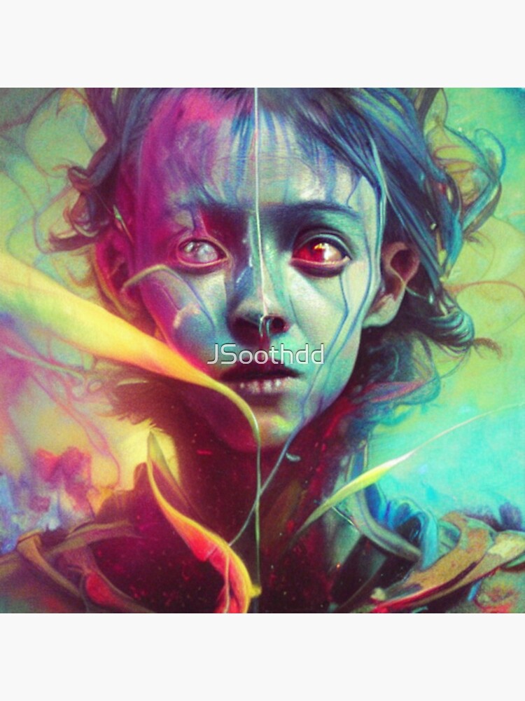 "Girl Rapture - Fantasy Sci-Fi Painting" Sticker for Sale by JSoothdd ...