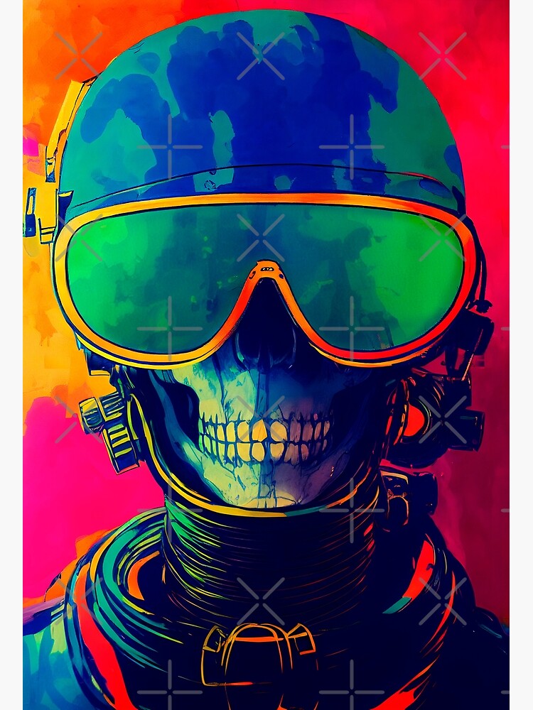 "Cyberpunk Skeleton Soldier" Poster for Sale by r-evolution-art | Redbubble