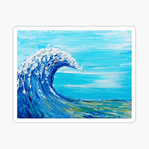 "Big Wave" Sticker for Sale by LauraRosePaints | Redbubble