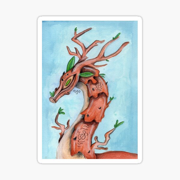 "Twig dragon" Sticker for Sale by Griffinfire | Redbubble