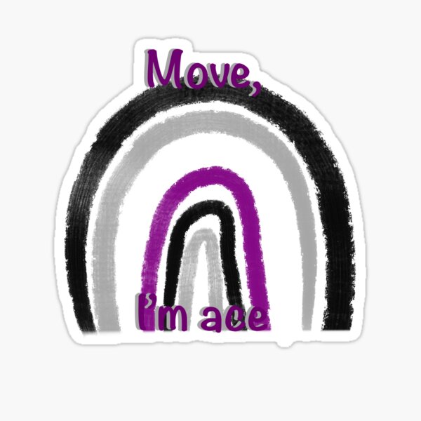 "LGBTQIA | ACE PRIDE | MOVE IM ACE STICKER" Sticker for Sale by ...