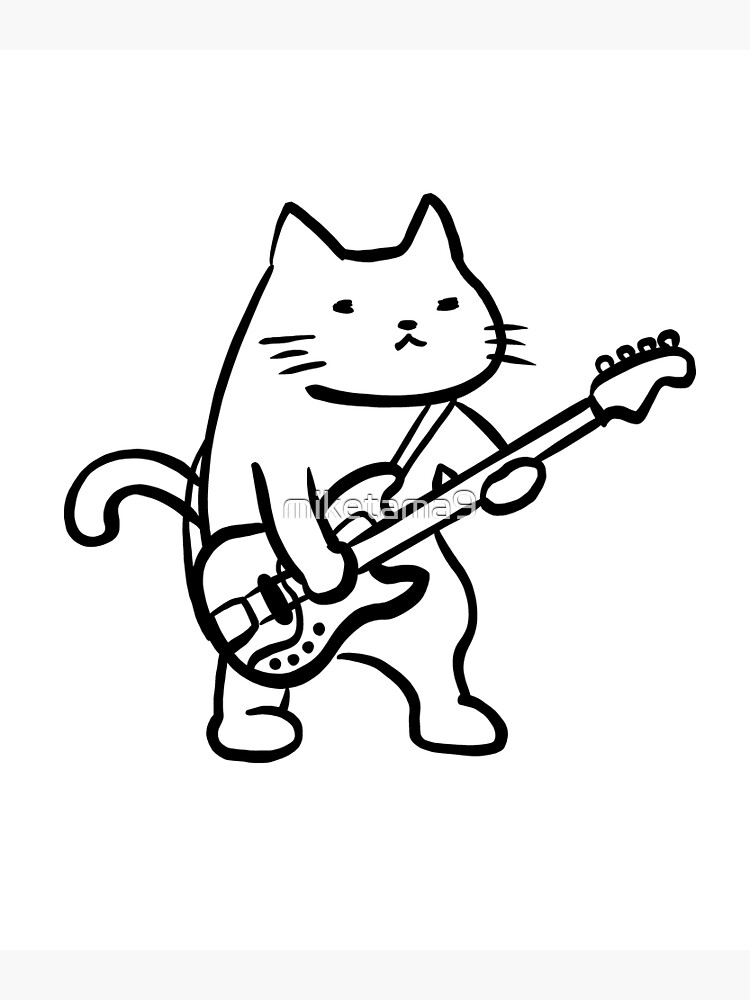 "Bass Cat" Poster for Sale by miketama9 | Redbubble