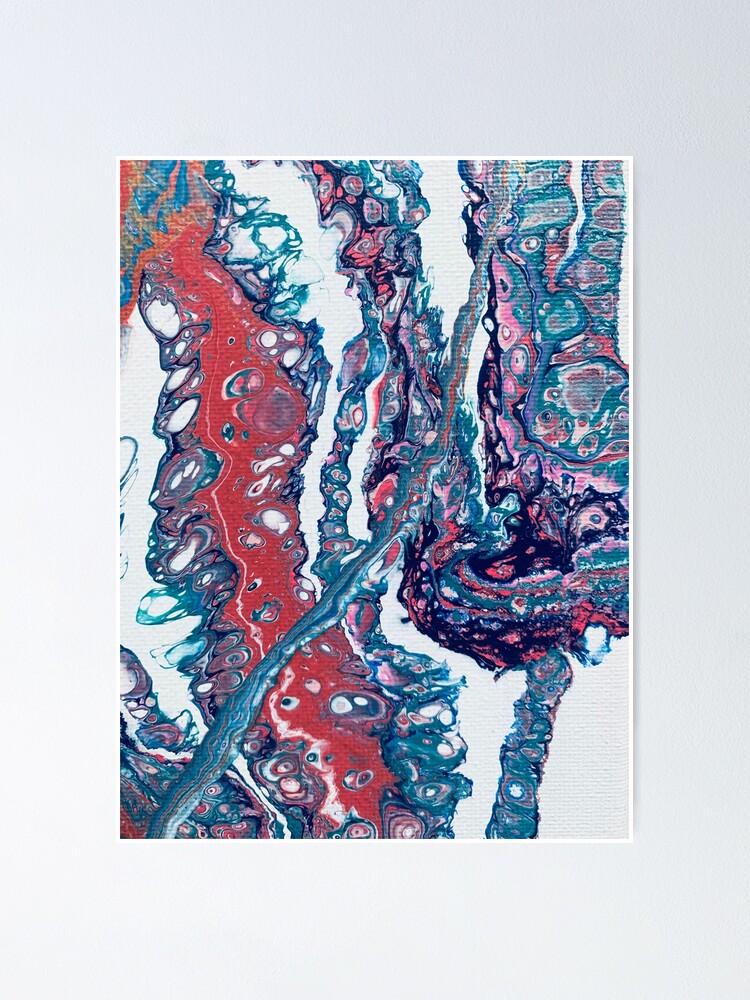 "Fluid acrylic pouring " Poster for Sale by baksuart | Redbubble
