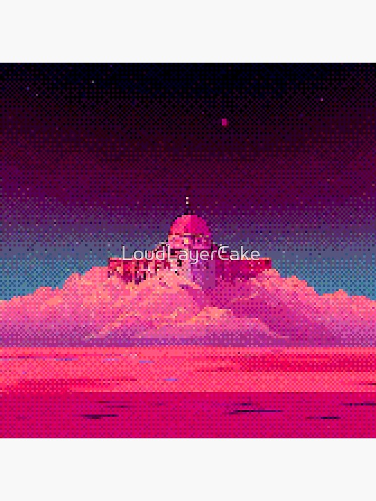 "Pixel Art 8-Bit Cyberpunk Pink Dome Castle" Art Print for Sale by ...