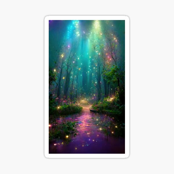 "Enchanted forest" Sticker for Sale by Jada-Art-Shop | Redbubble