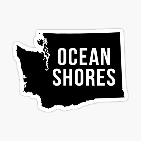 "Ocean Shores, Washington Silhouette" Sticker for Sale by CartoCreative ...