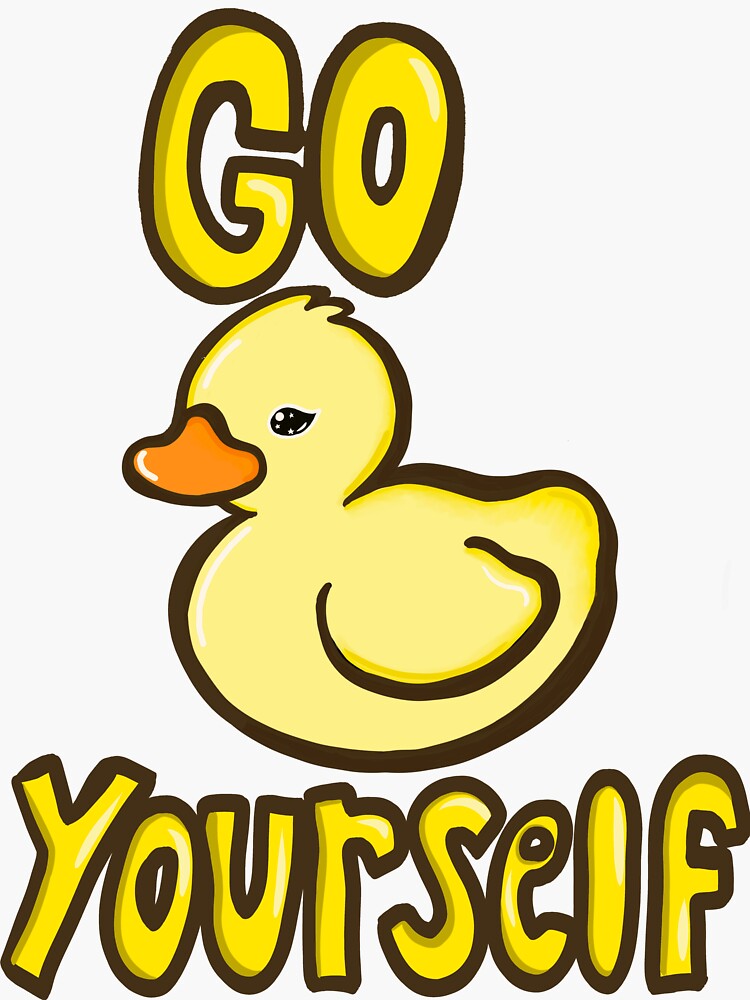 "Go Duck yourself" Sticker for Sale by Naturefaedesign | Redbubble